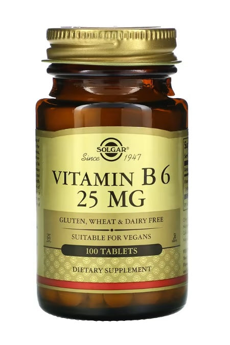 Vitamin B6 25 mg 100 Tablets – Vita SRQ